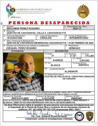 Desactivan la Alerta Silver tras localización de adulto mayor - WIPR