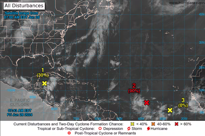 Onda Tropical AL95 se convertiría en tormenta este viernes o sábado - WIPR