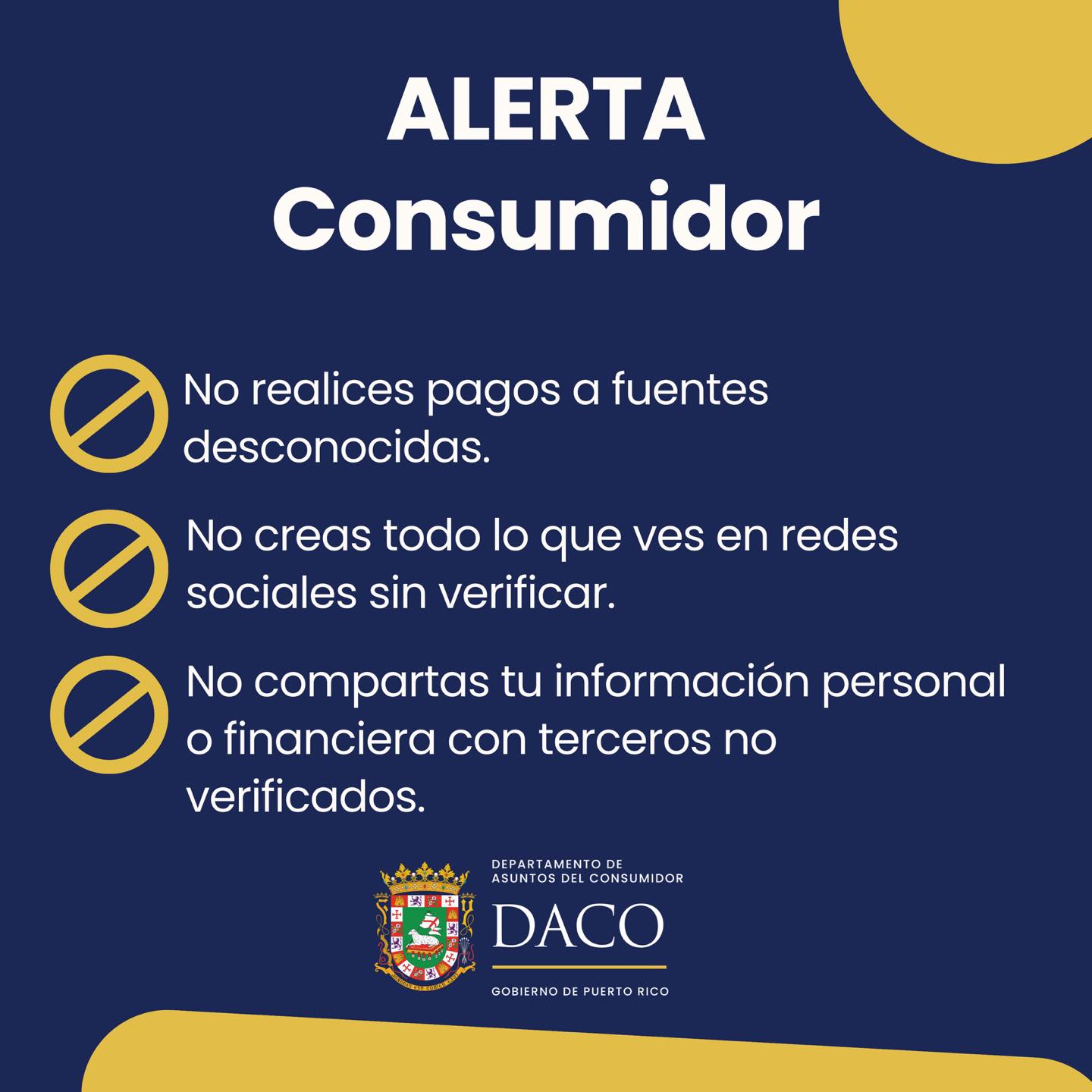 DACO alerta sobre fraude financiero en redes sociales - WIPR
